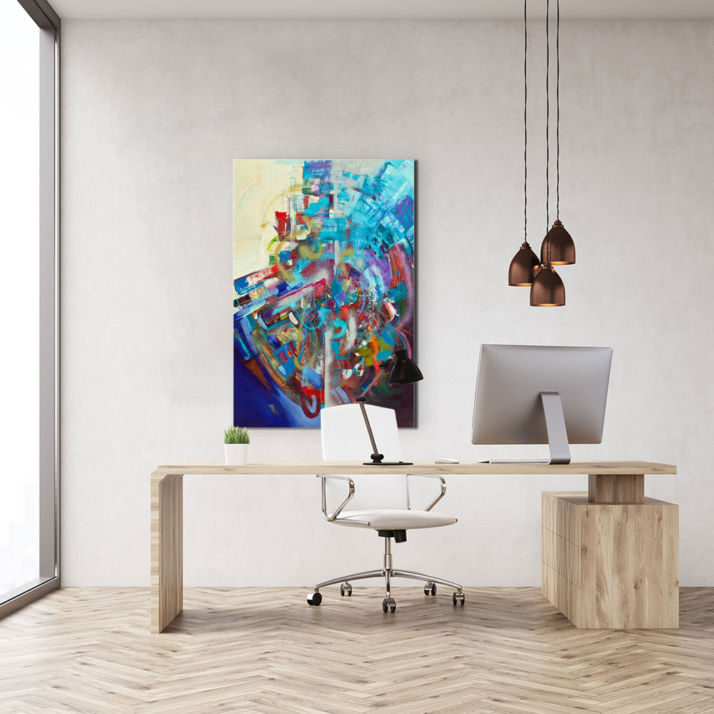 Akustikbild "Abstract Oil Painting" - stilvoll Raumakustik verbessern ...
