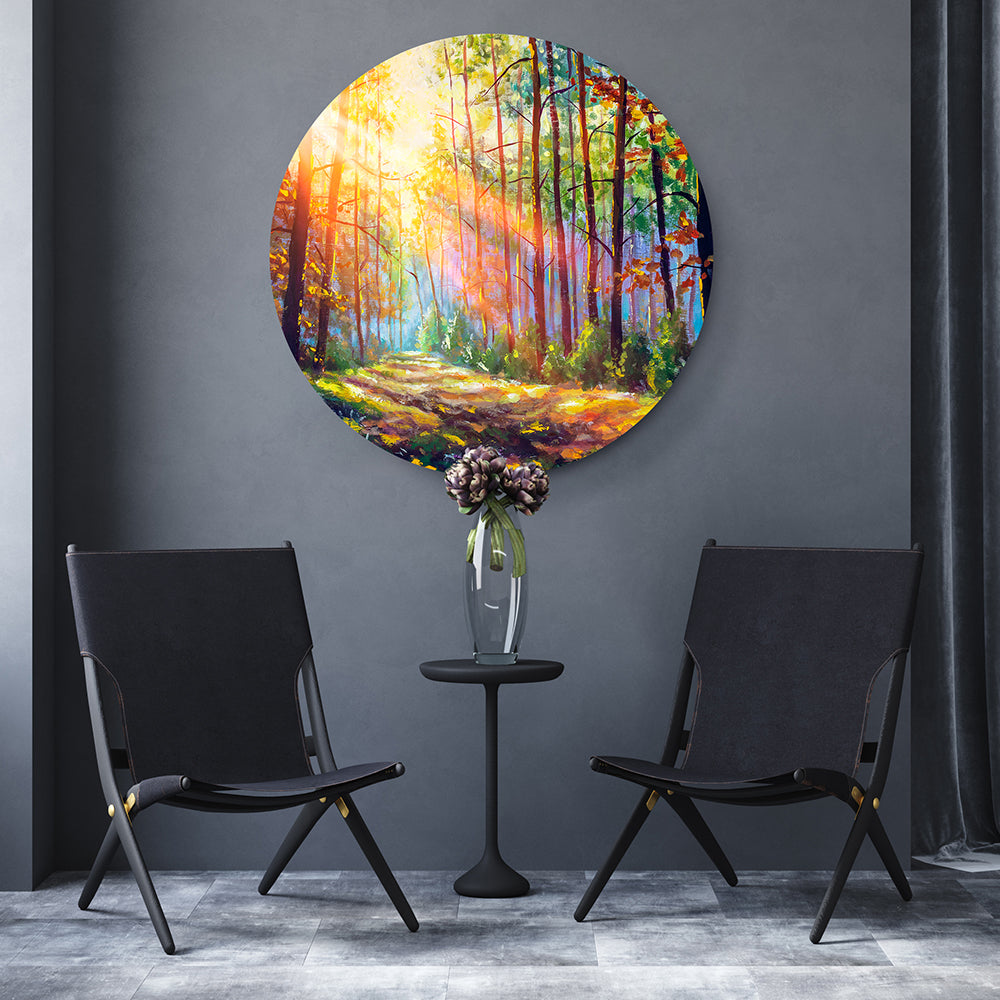Rundes Akustikbild "Autumn forest" günstig vom Hersteller kaufen ...