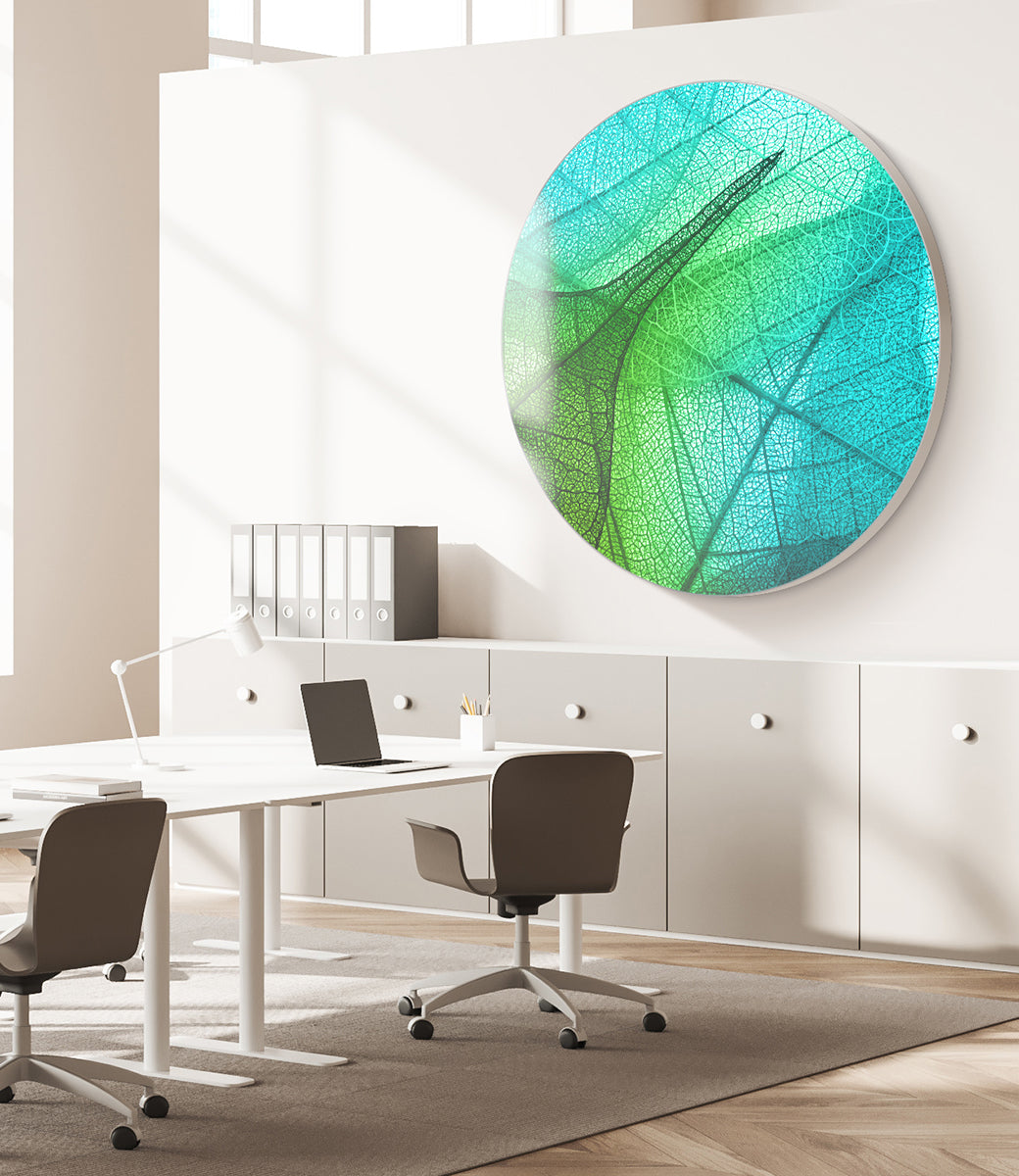Rundes Akustikbild "Leaves texture" - Design & Funktion vereint ...